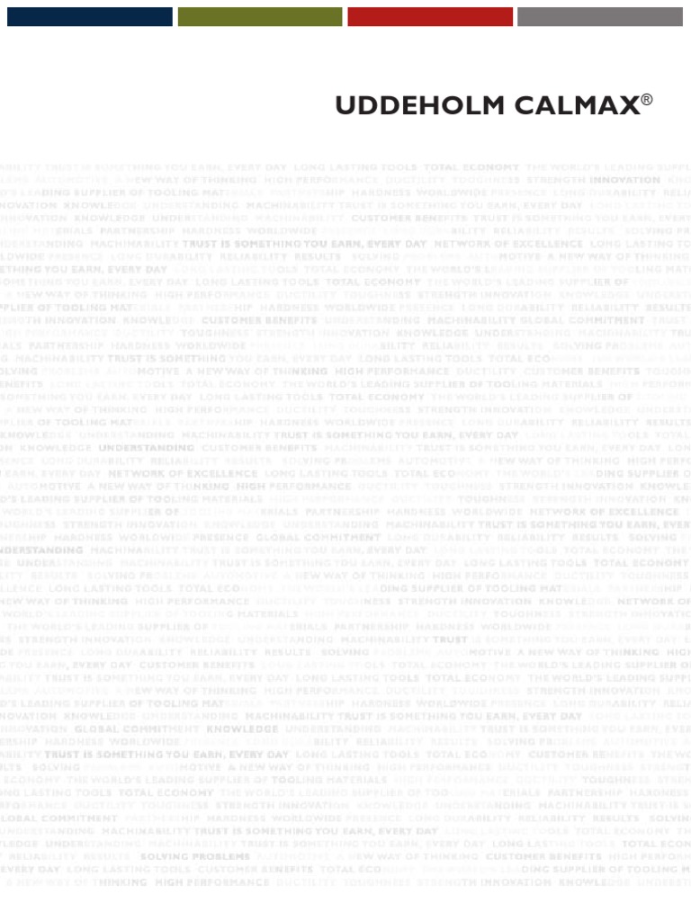 PB Uddeholm Calmax English | PDF | Heat Treating | Steel