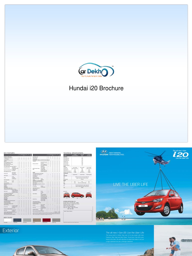 Hyundai I20 Brochure | PDF | Car Body Styles | Automobile Layouts