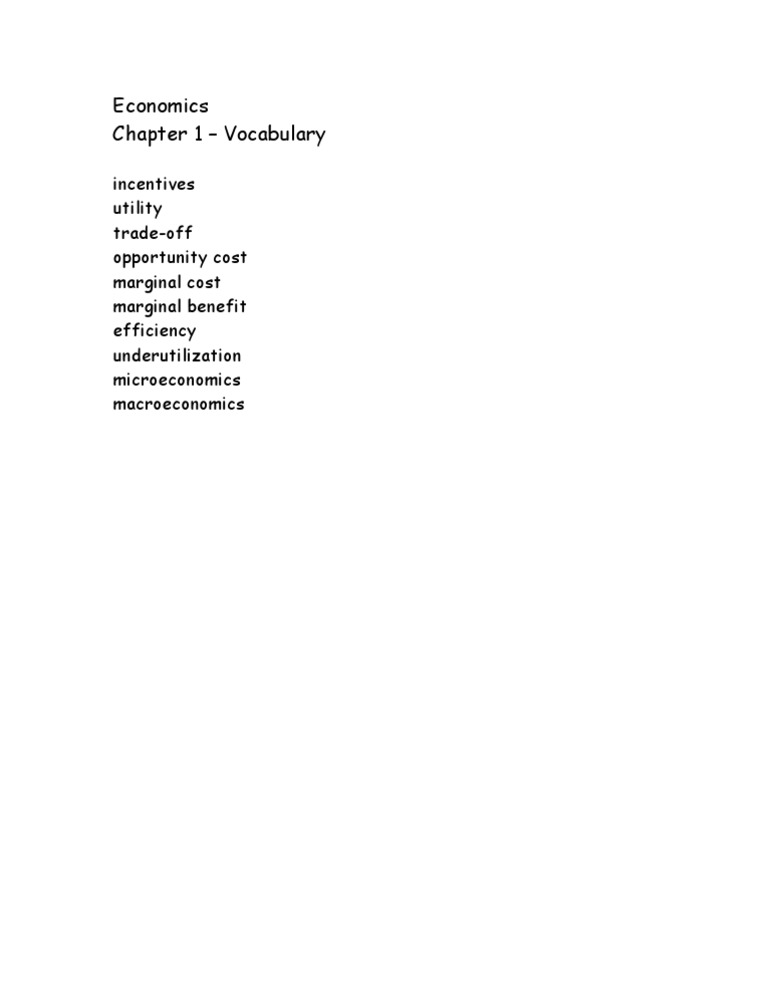 Chapter 1 - Vocabulary | PDF