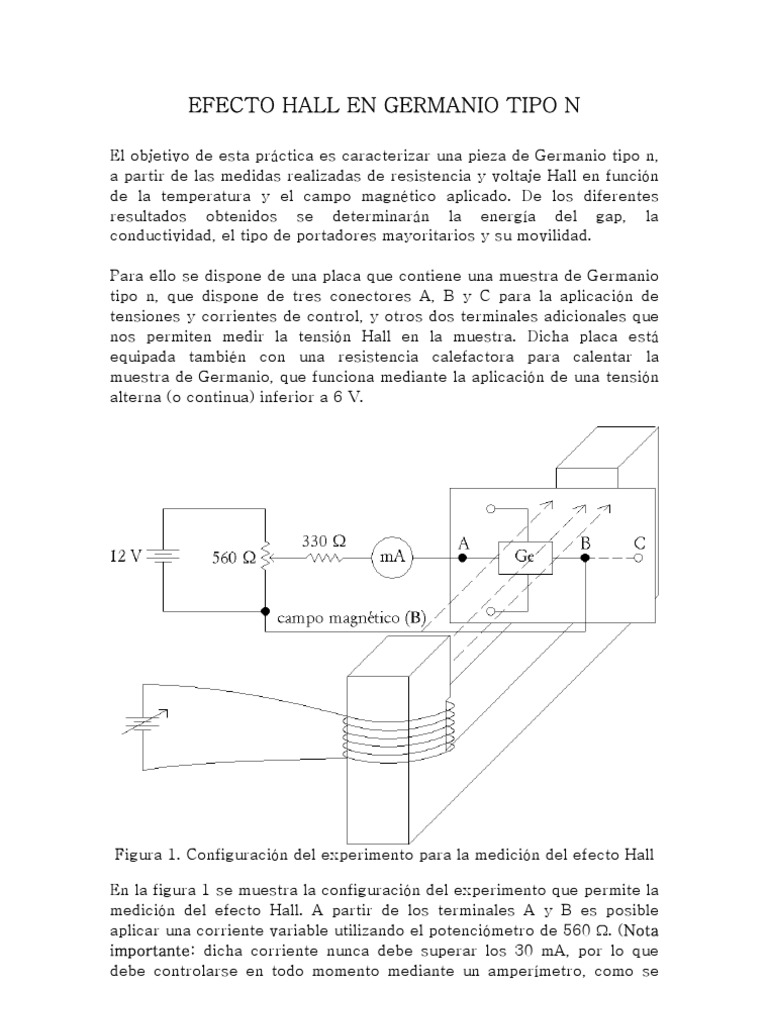 PR Ctica Efecto Hall | PDF | Corriente eléctrica | voltaje