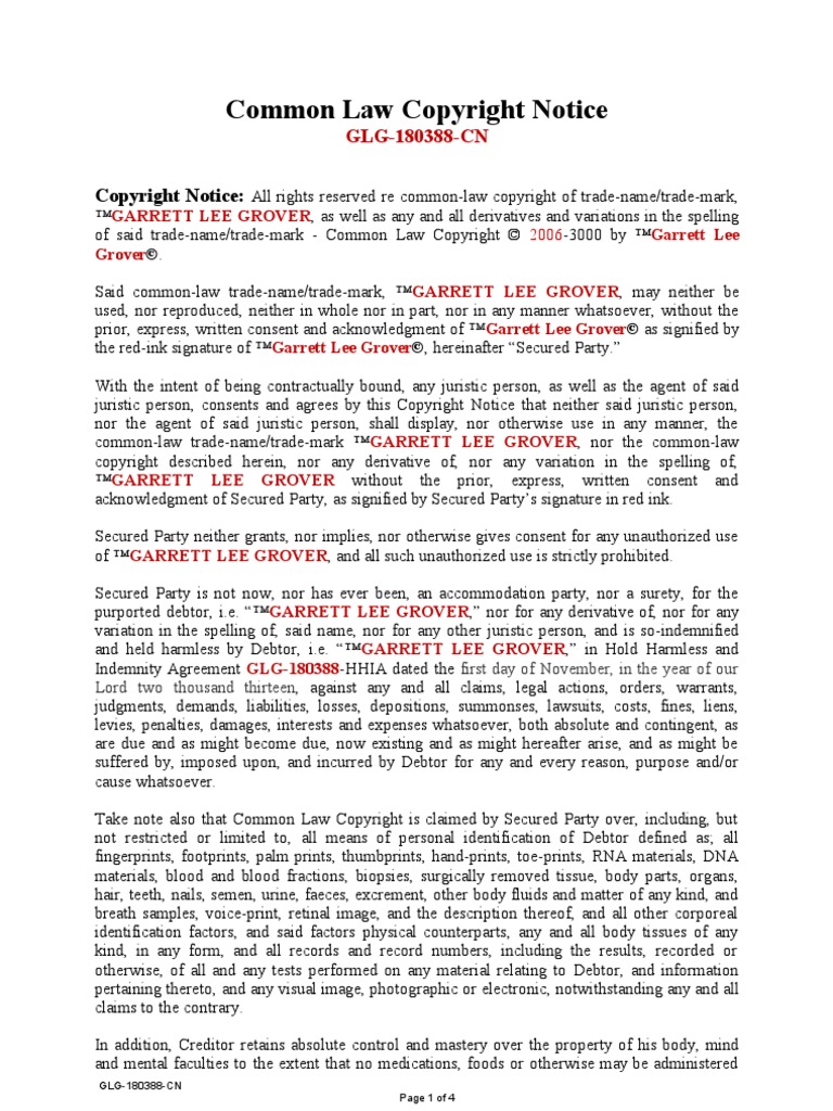 Copyright Notice | PDF | Security Interest | Property