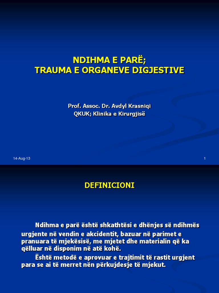 Ndihma e Pare Trauma Abdominale | PDF