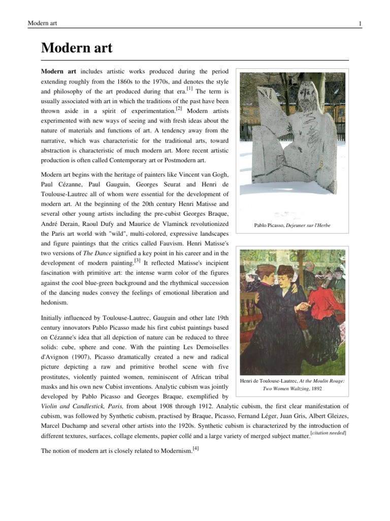 Modern Art | PDF | Modern Art | Theories Of Aesthetics