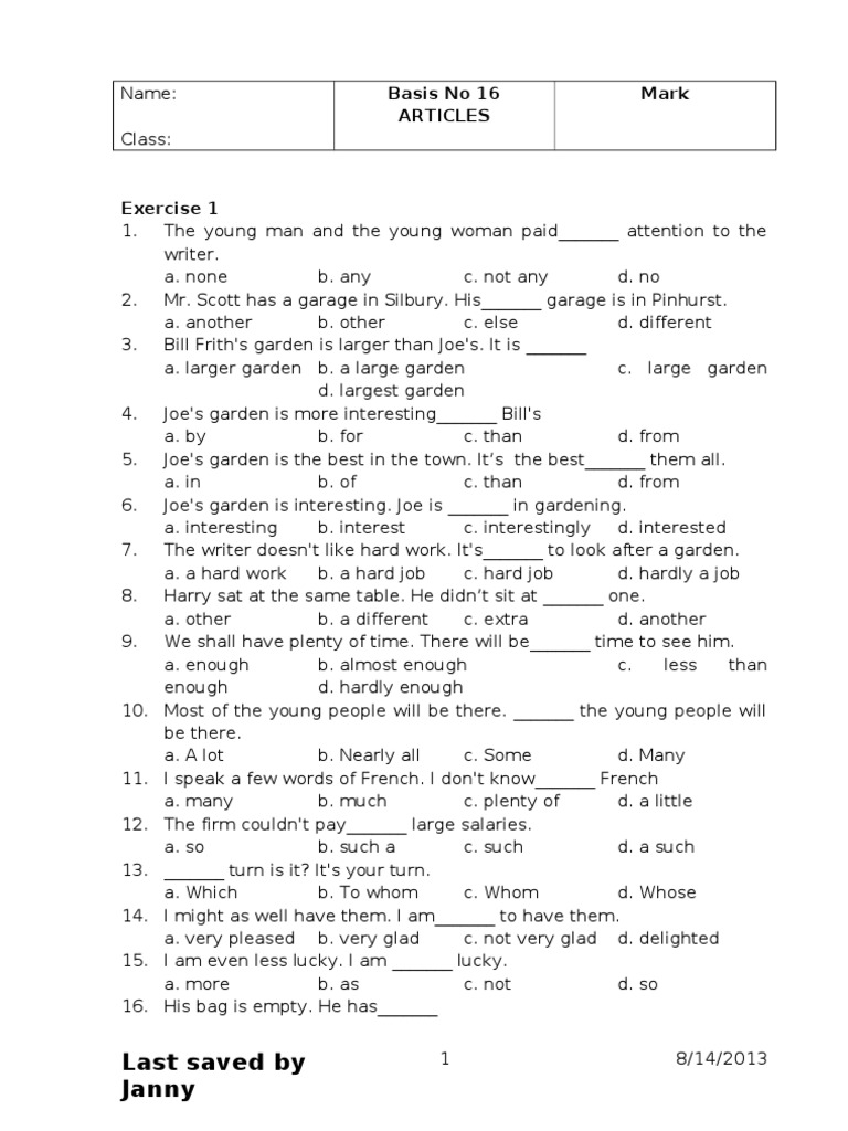 20 Determiners | PDF