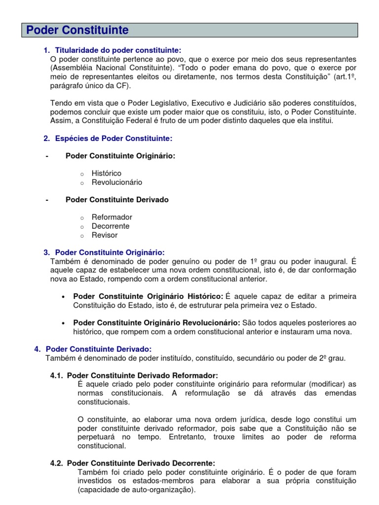 Poder Constituinte | PDF