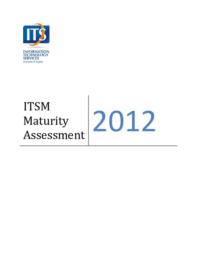 2012 ITS ITSM Maturity Assessment | PDF | Business Process | Itil