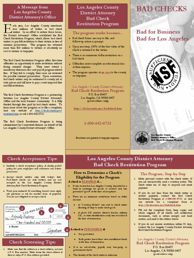 Bad Check | PDF | Cheque | Identity Document