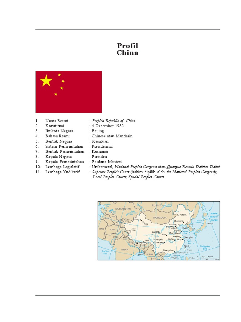 Country Profile China | Download Free PDF | Government Of China ...