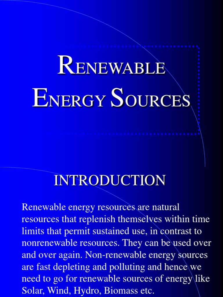 Renewable Energy | PDF | Renewable Energy | Energy Development