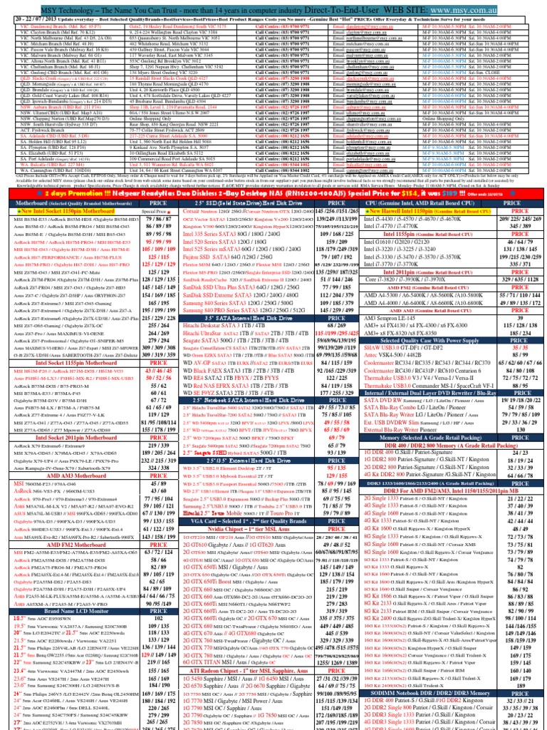 MSY Technology Store Locations and Offers | PDF