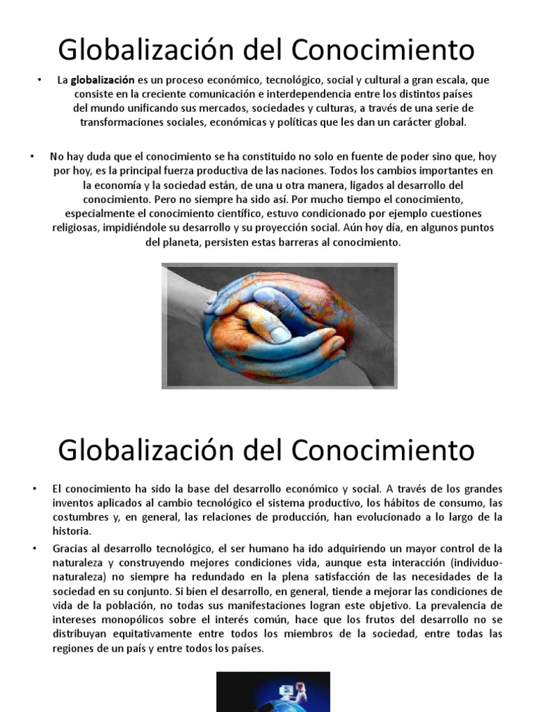 Globalización Del Conocimiento | PDF | Globalización | Sociedad