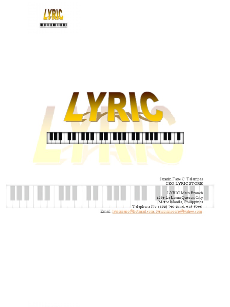 Contact Information for Lyric Store | PDF
