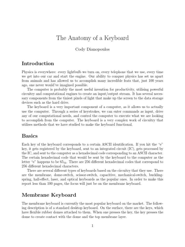 The Physics Behind Input: An Exploration of the Complex Circuitry and ...