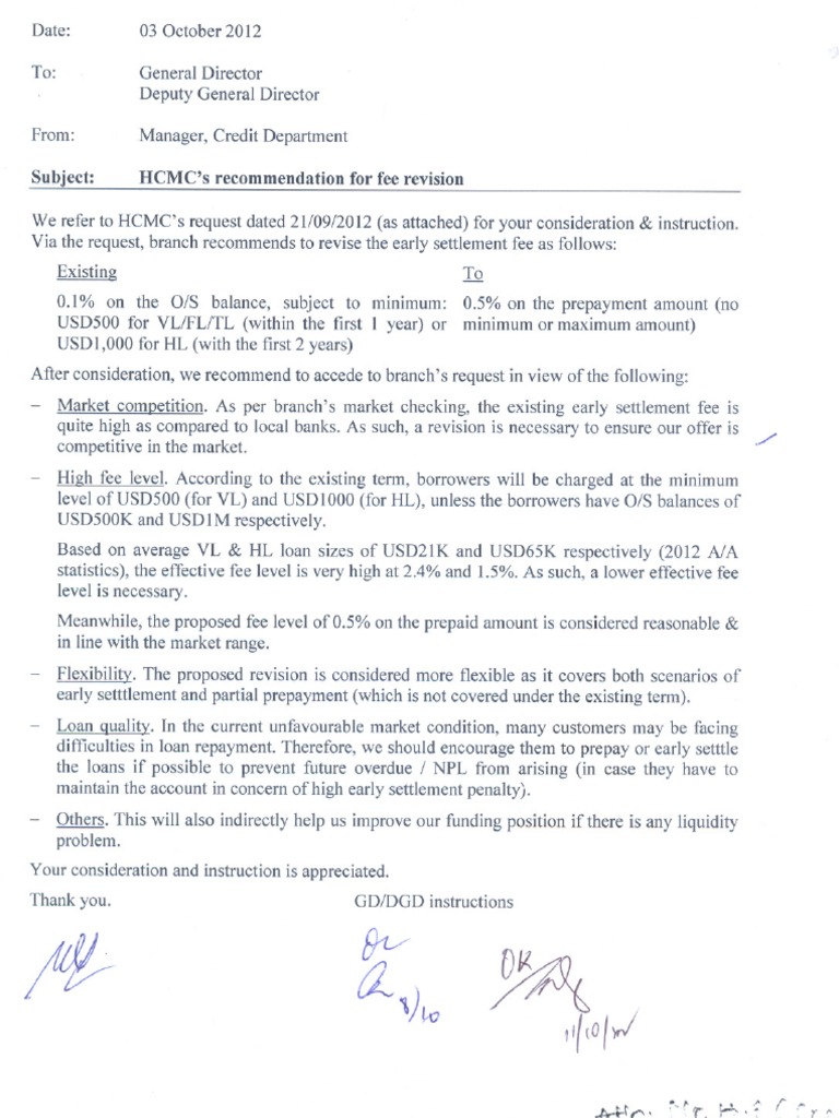 Fee Revision | PDF | Fee | Loans