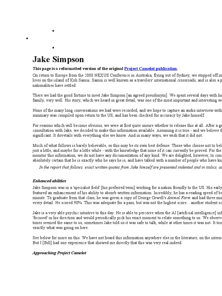 Jake Simpson: This Page Is A Reformatted Version of The Original | PDF ...
