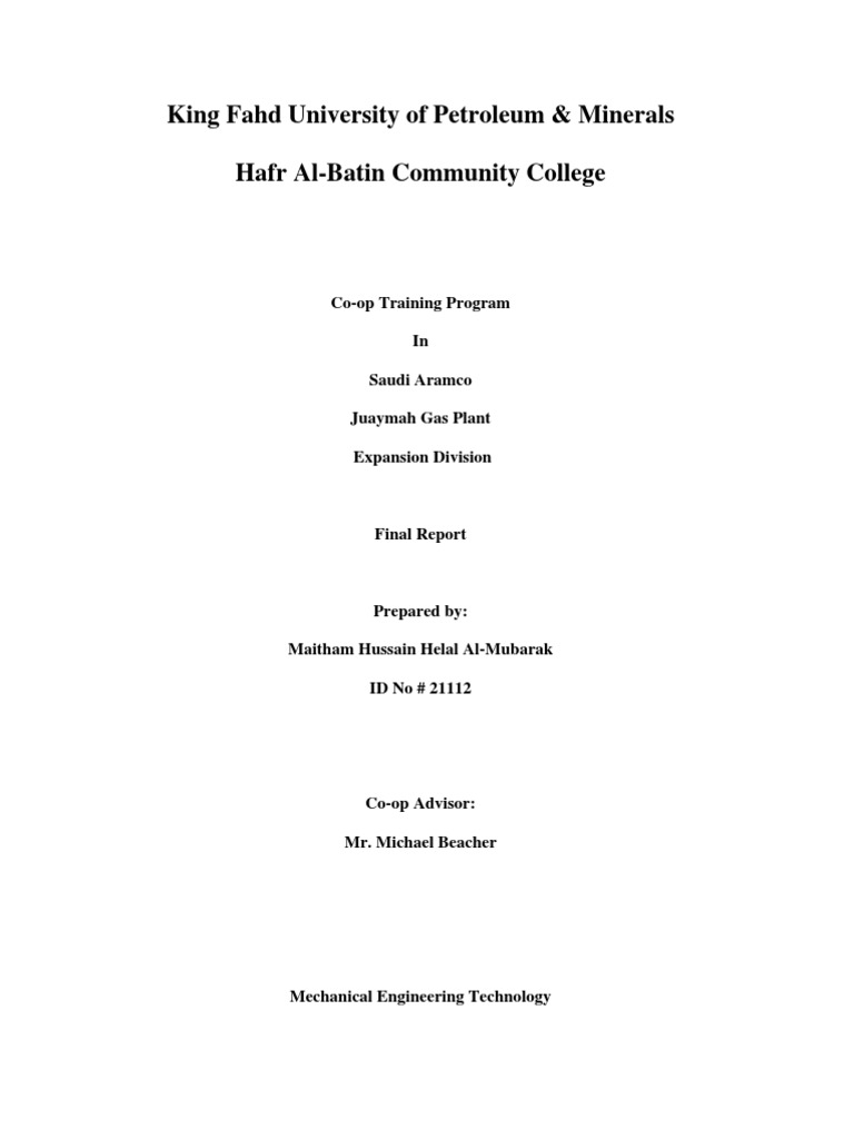 King Fahd University of Petroleum & Minerals | PDF | Pump | Heat Exchanger