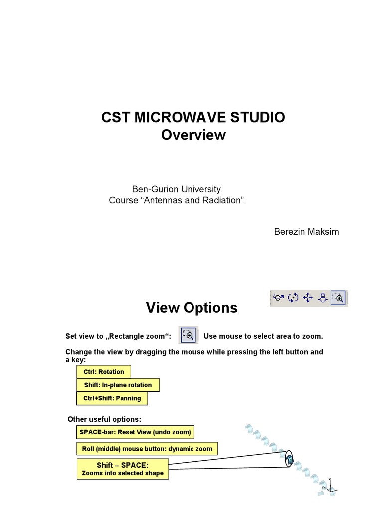 Presentation On CST Microwave Studio | PDF | Waveguide | Antenna (Radio)