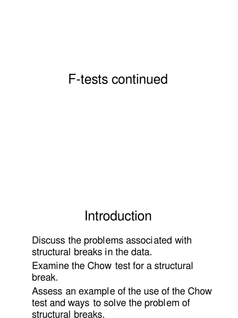 Chow Test | PDF | Multicollinearity | Coefficient Of Determination