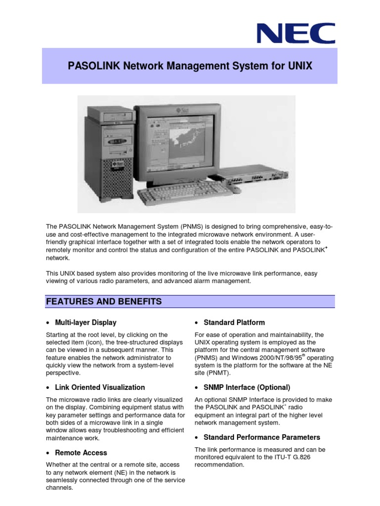 Pasolink NMS | PDF | Computer Network | Operating System