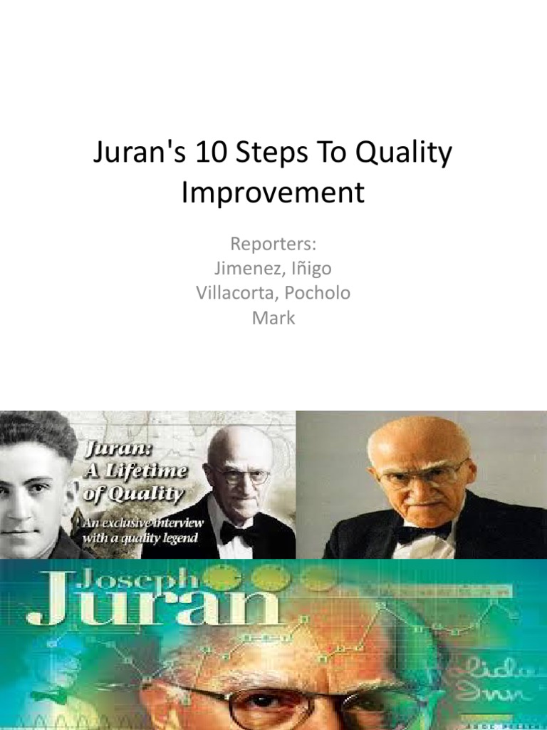 Juran's 10 Steps for Quality Improvement | PDF | Quality Management ...
