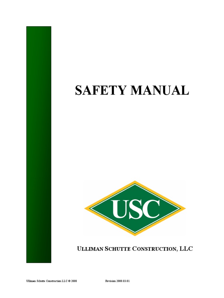 Usc Safety Manual Eng | PDF | Occupational Safety And Health ...