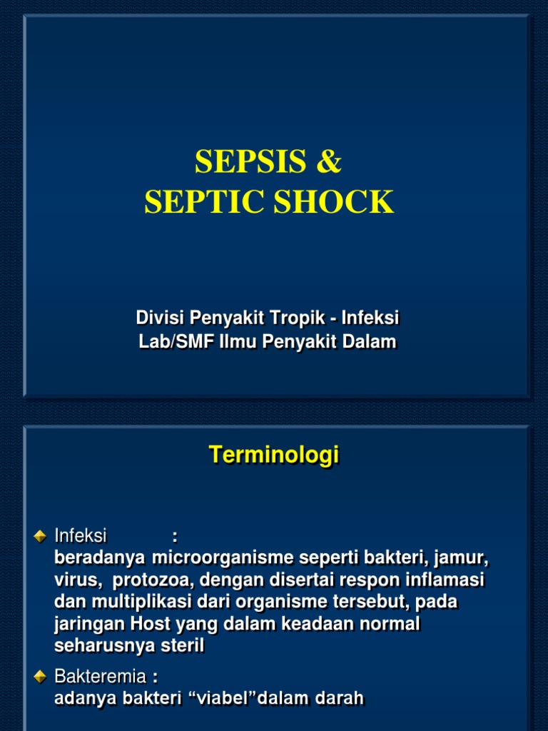 Panduan Sepsis dan Shock Septik | PDF | Syok (Peredaran Darah) | Sepsis
