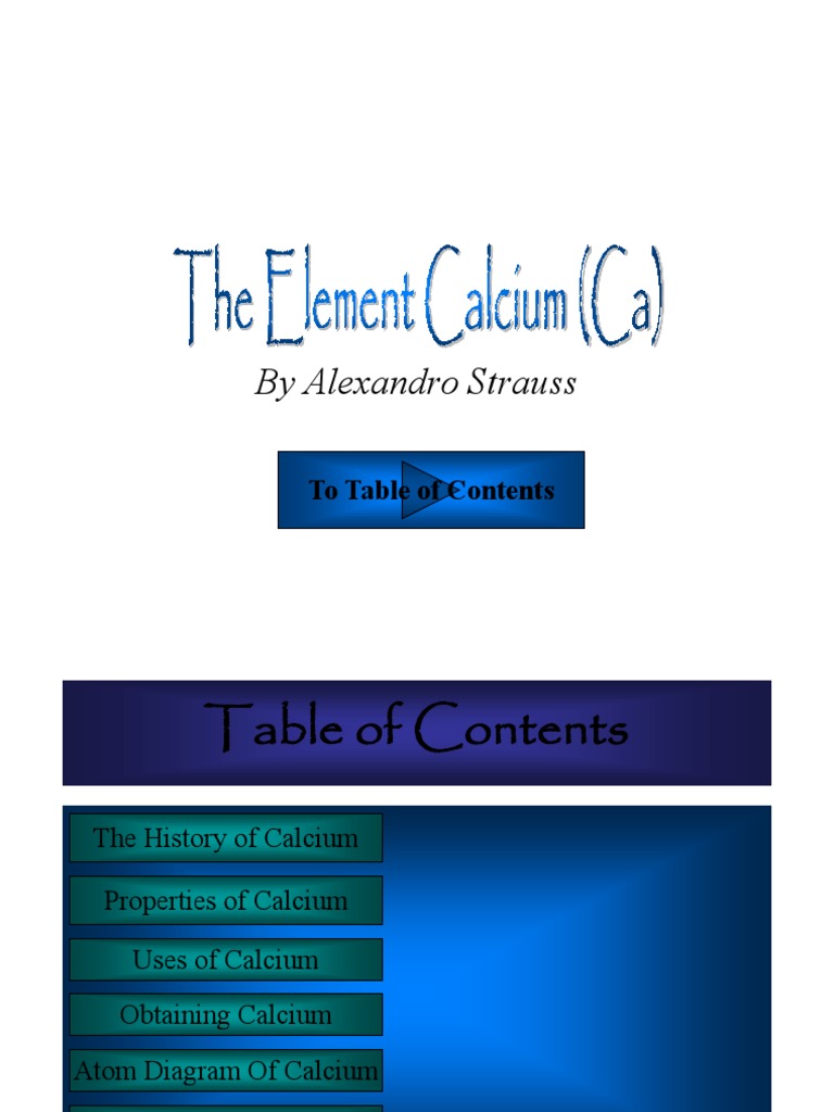 Calcium: History, Properties, and Uses | PDF | Calcium | Chemical Elements