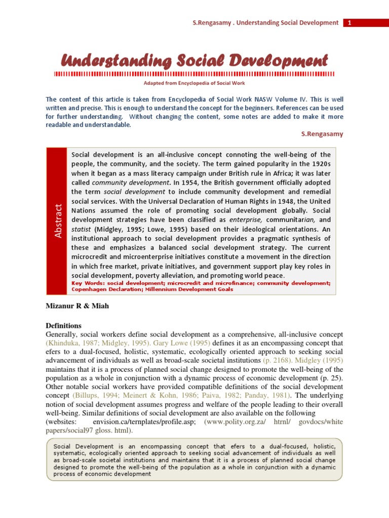 Understanding Social Development Concepts | PDF | Social Inequality ...