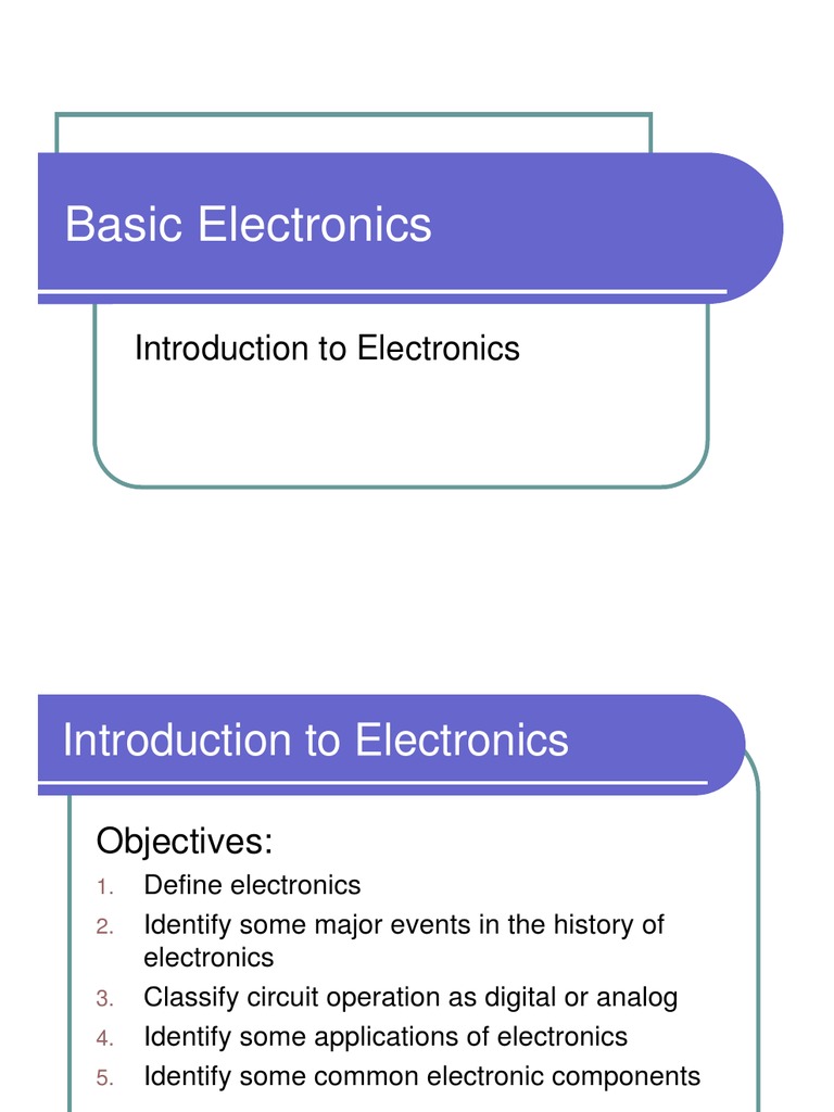 Introduction To Electronics PDF | PDF | Electronic Circuits ...