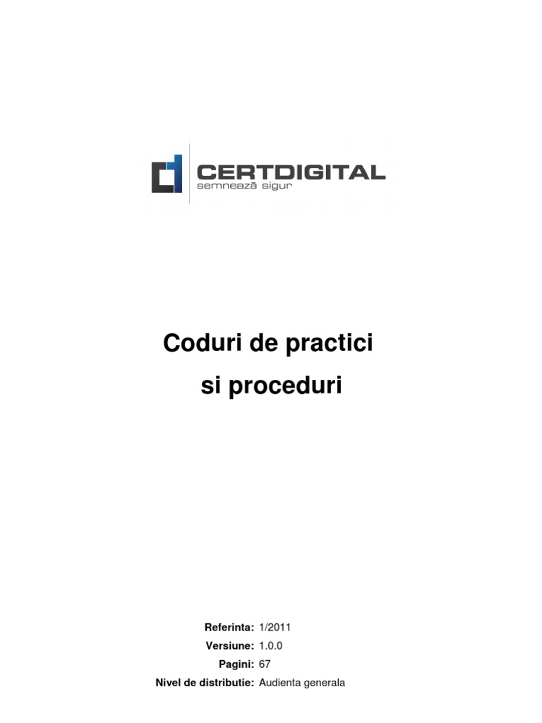 Coduri de Practici Si Proceduri | PDF