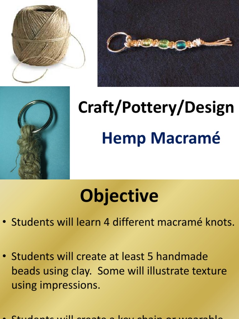 Hemp Macrame' | PDF | Textiles | Manmade Materials