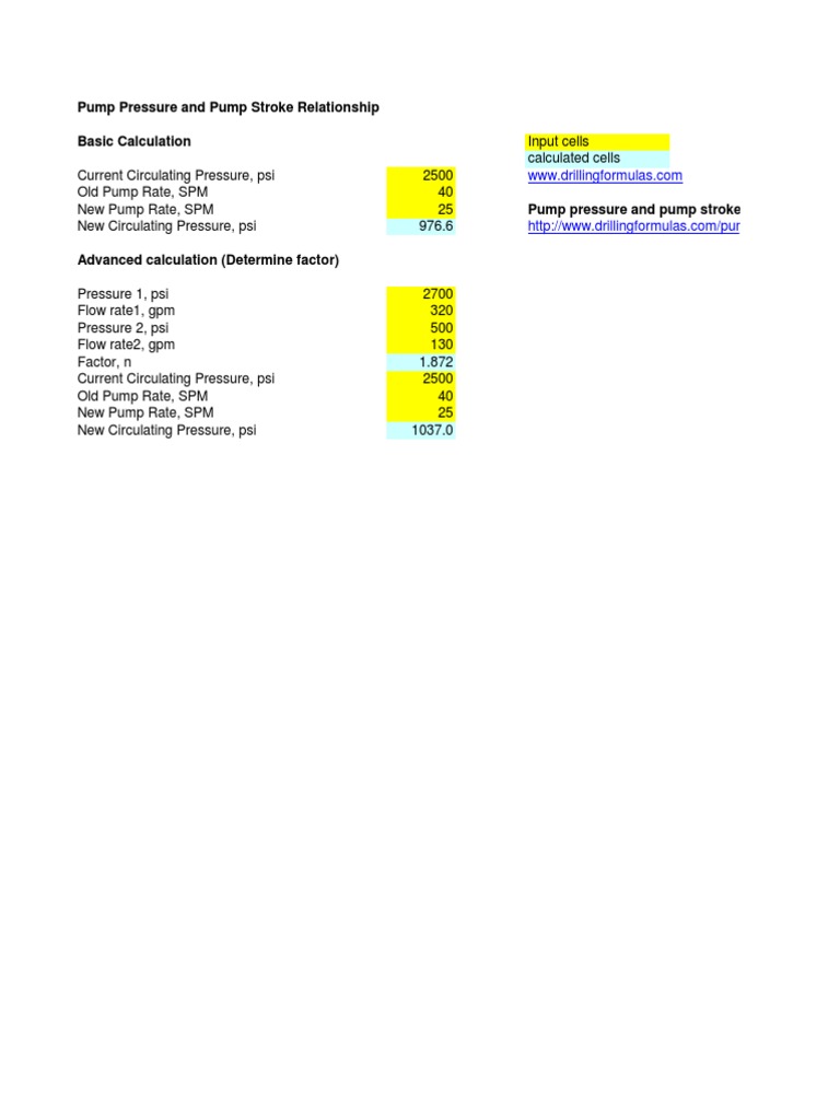 Pump Pressure and Stroke Calculations | PDF | Teaching Methods & Materials
