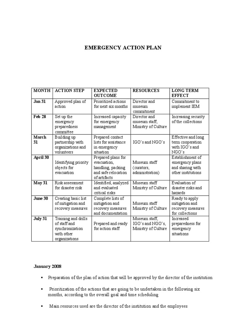 Emergency Action Plan | Emergency Management | Emergency