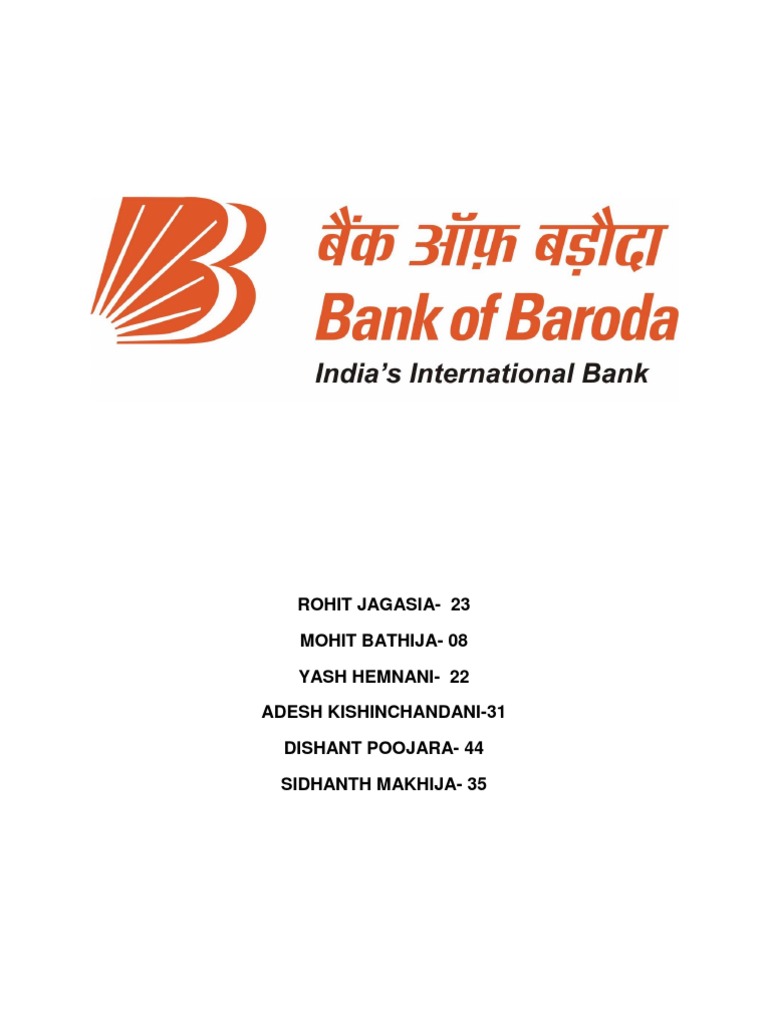 Book Report Bank of Baroda | PDF | Banks | Banking