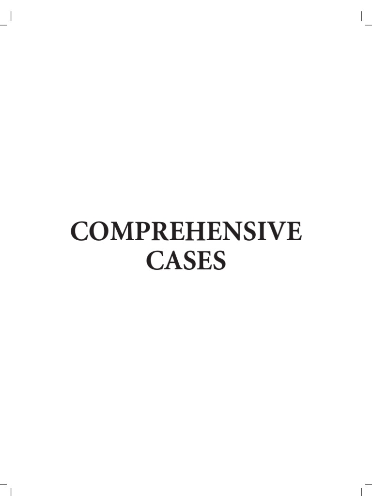 Comprehensive Cases | PDF