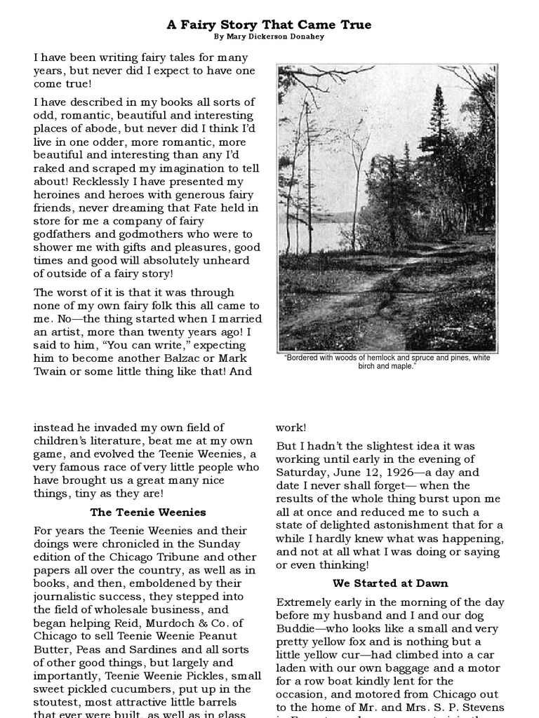 A Fairy Story That Came True by Mary Dickerson | PDF | Fairy Tales ...