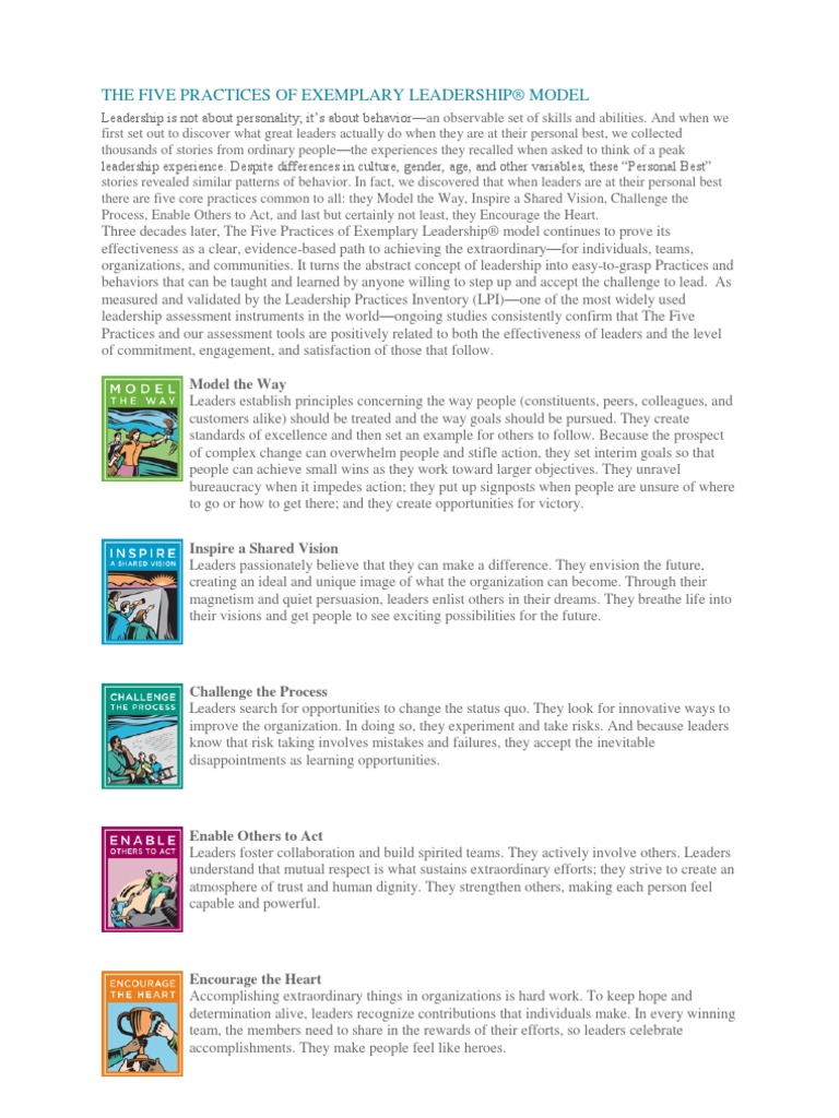 The Five Practices of Exemplary Leadership | PDF | Leadership ...
