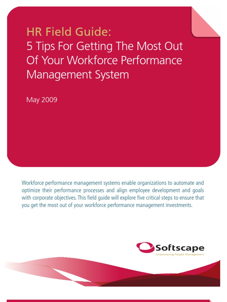 HR Field Guide: 5 Tips To Effective Workforce Performance Management ...