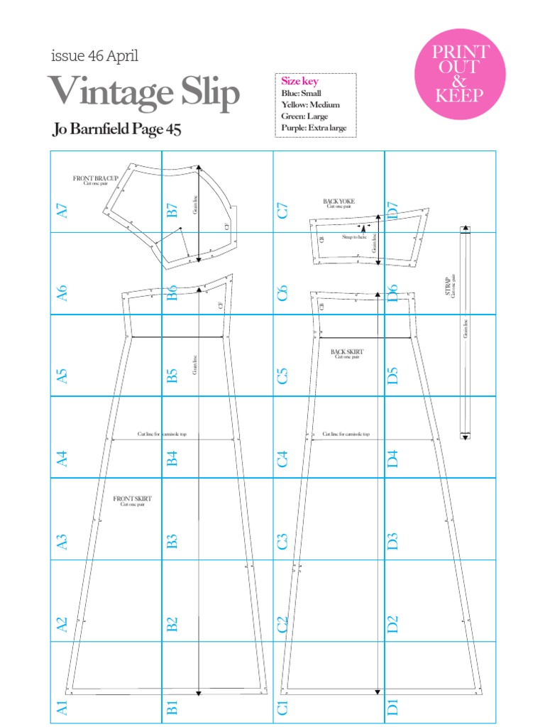 Vintage Slip Dress Pattern Guide | PDF
