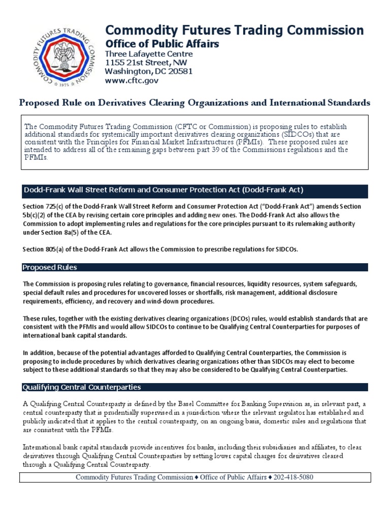 Commodity Futures Trading Commission: Office of Public Affairs | PDF ...