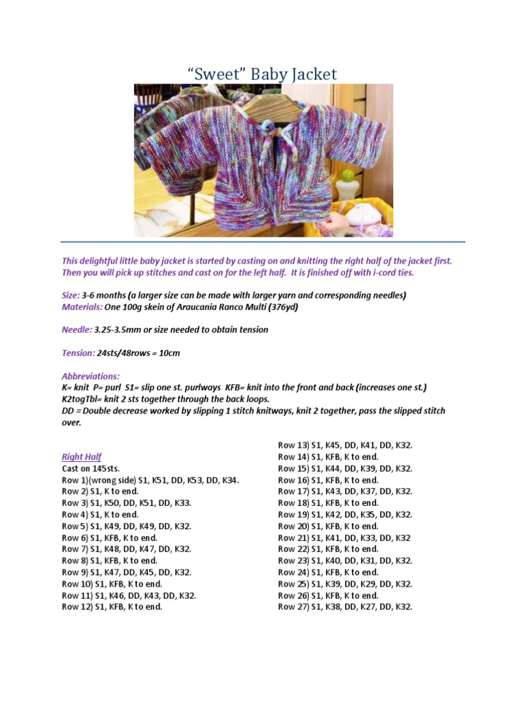 Sweet | PDF | Knitting | Sewing