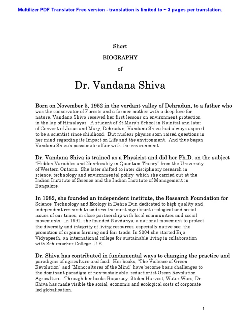 Shiva Vandana | PDF | Ecology | Conservation