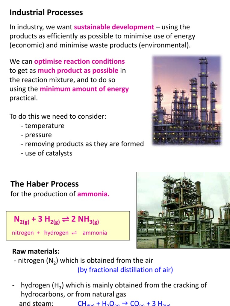 Industrial Chemistry: Haber and Contact Processes | PDF | Chemical ...