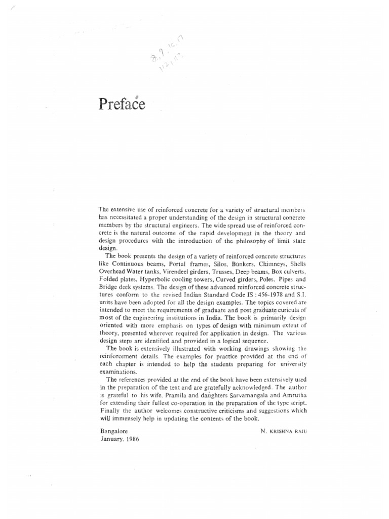 Advanced Reinforced Concrete Design By Krishna Raju Pdf Nature
