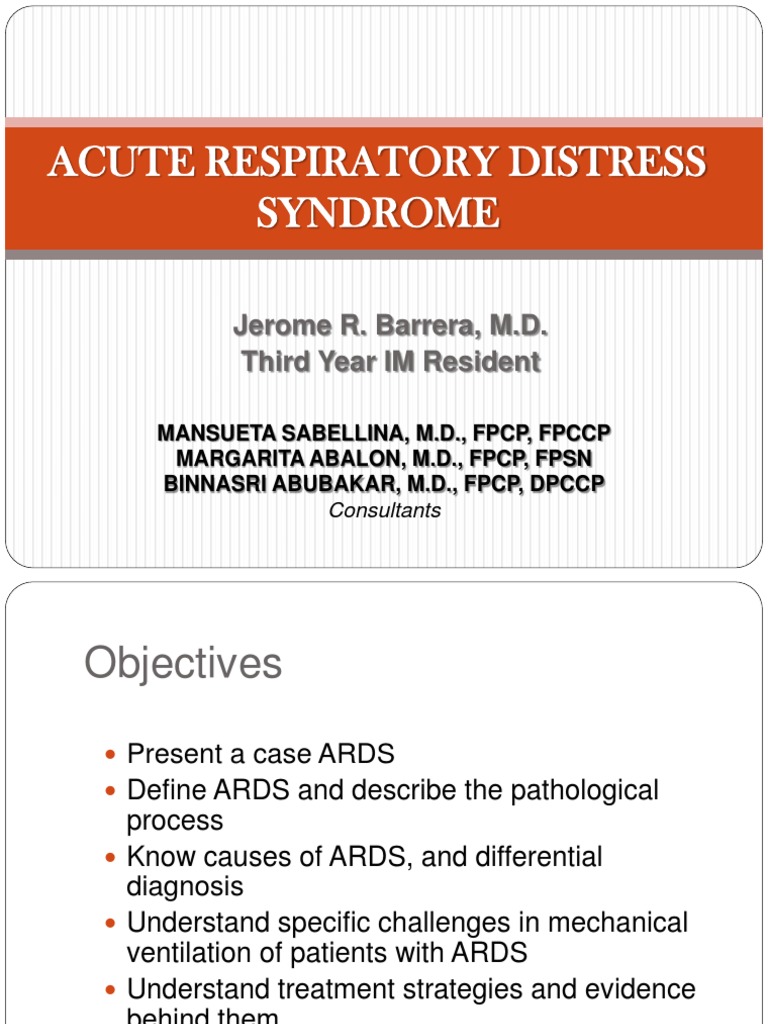 ARDS Case Presentation | PDF | Lung | Sepsis