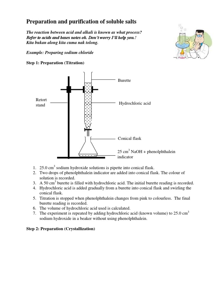 Soluble Salt Preparation Methods | PDF | Precipitation (Chemistry ...