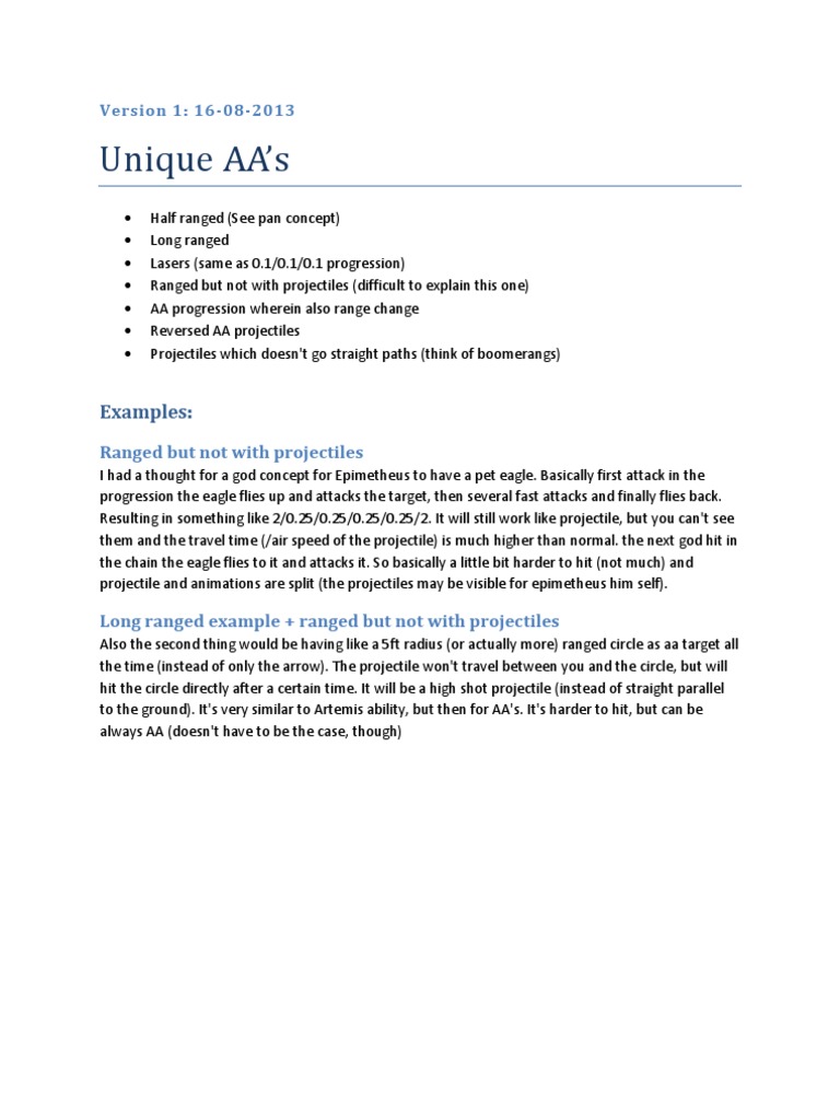 Unique AA's | PDF