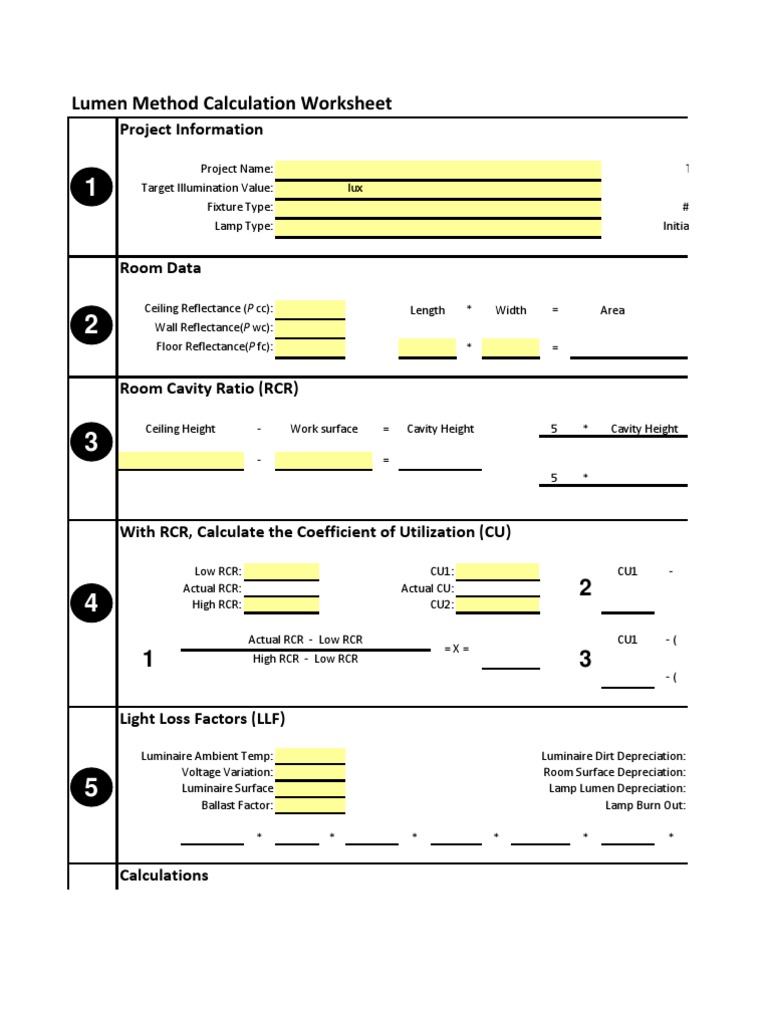 Lumen Method Worksheet Si V2 Pdf Electromagnetic Spectrum Lighting