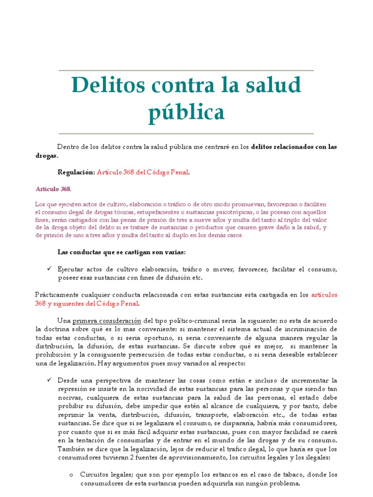 Delitos Contra La Salud Pública Pdf