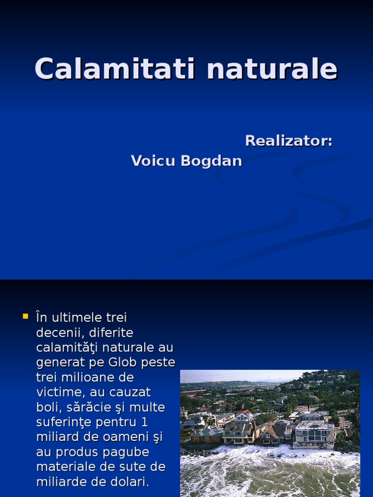 Calamitati Naturale Voicu Bogdan | PDF